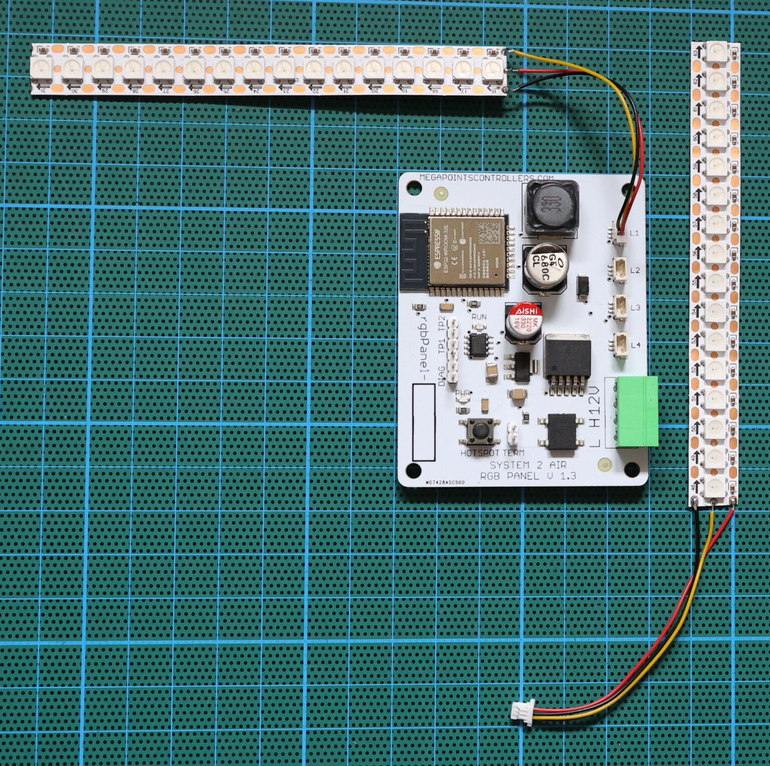 System2 OUT-64 WS2812B LED test strip – MegaPoints Controllers
